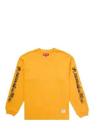 Supreme Old English Long Sleeve Top - Yellow