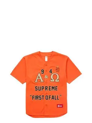 Supreme Alpha Omega Baseball Jersey Orange
