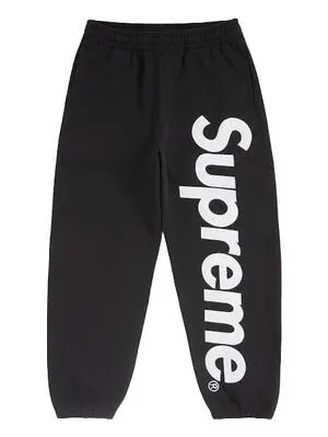 Supreme Satin Applique Sweatpant Fw24 - Black
