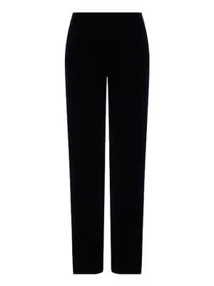Giorgio Armani Straight-cut Velvet Trousers - Blue