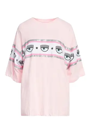 CHIARA FERRAGNI Cotton T-Shirt Pink