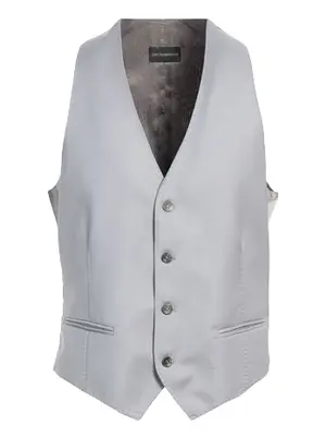 Emporio Armani Tailored Vest In Virgin Wool - Grey