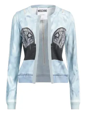 Moschino Light Viscose And Polyester Cardigan - Blue