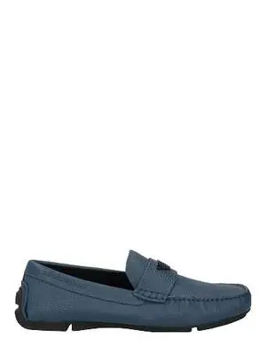 Emporio Armani Loafers In Cow Leather - Blue