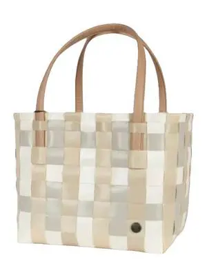 HANDED BY Color Block Shopper Tote Bag - Ecru White Mix