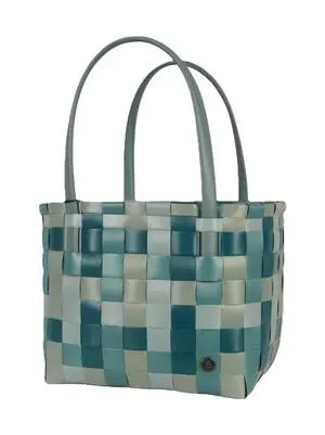 HANDED BY Color Block Shopper Tote Bag - Sage Green Mix