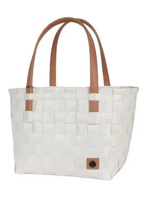 HANDED BY Handed By Color Block Shopper Tote Bag White