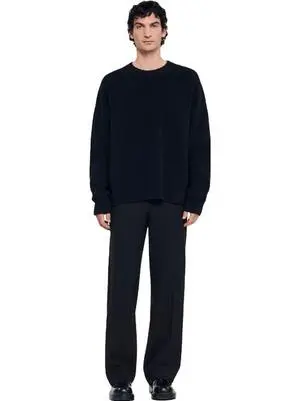 Sandro Rib Knit Jumper - Black