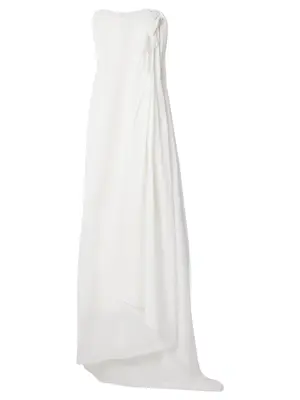 THE ROW The Row Madleine Strapless Draped Maxi Dress