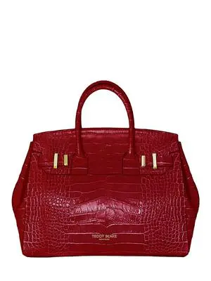 TEDDY BLAKE Gigi Croco 11 Handbag - Red