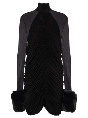 Magda Butrym Ruched Mini Dress - Black