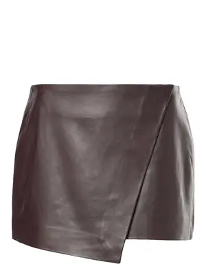THE FRANKIE SHOP The Frankie Shop Cleo Leather Wrap Skirt