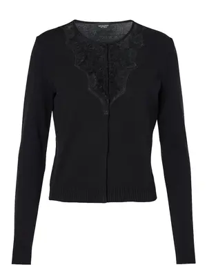 Giambattista Valli Lace-trimmed Cardigan - Black