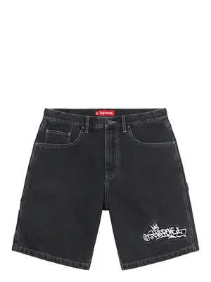 Supreme Handstyle Denim Painter Short - Black