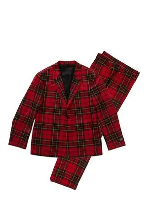 Supreme Tartan Wool Suit - Red