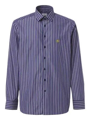 Etro Striped Cotton Shirt - Blue