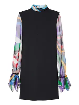 Emilio Pucci Marmo Cady Shift Dress - Black