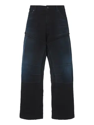 Balenciaga Double Knee Wide-leg Jeans - Blue