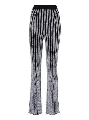 Missoni Chevron Lamé Flared Pants - Black