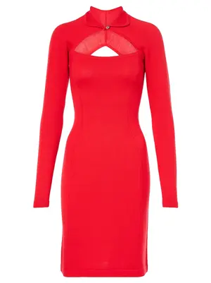VIVIENNE WESTWOOD Knitted Wool Midi Dress - Red