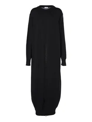 Alaïa Wool Crewneck Sweater Dress - Black