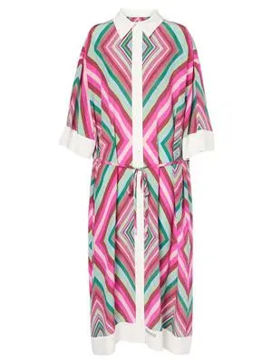 Valentino Garavani Rhombus 75 Silk Shirt Dress - Multicoloured