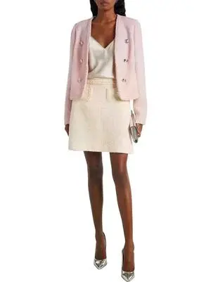 Giambattista Valli Wool-blend Tweed Jacket - Pink