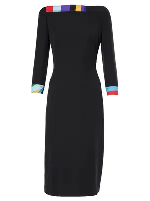 Emilio Pucci Cady Midi Dress - Black