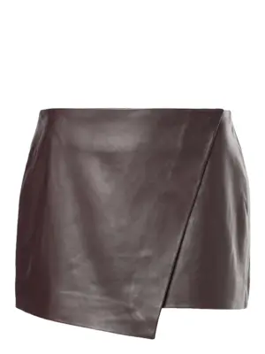 THE FRANKIE SHOP Cleo Leather Wrap Skirt