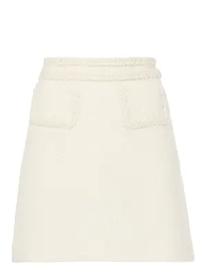 Giambattista Valli High-rise Tweed Miniskirt - White