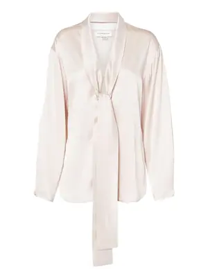 Victoria Beckham Tie-neck Blouse - White