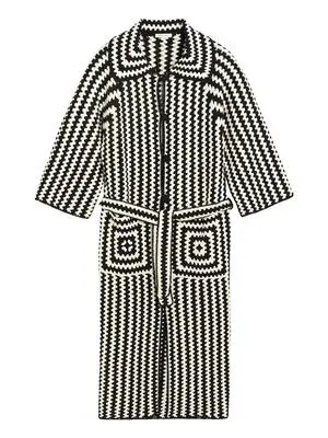 BY MALENE BIRGER Dina Crochet Cardigan - Black,white