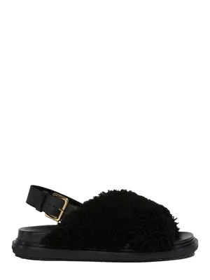 Marni Flat Sandal - Black
