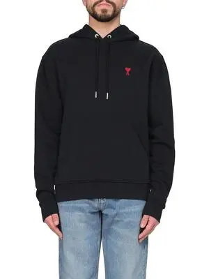 AMI Paris Sweatshirt With Embroidered Logo - Black