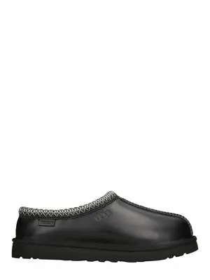 UGG UGG Leather Tasman Slippers Black