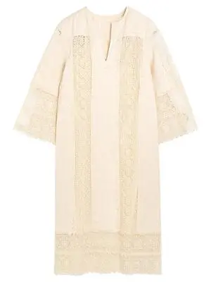 BY MALENE BIRGER Delane Embroidered Cotton Midi Dress - Neutral