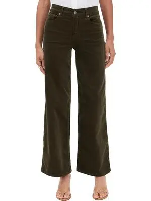 FRAME Le Slim Palazzo Corduroy Jeans - Rich Military