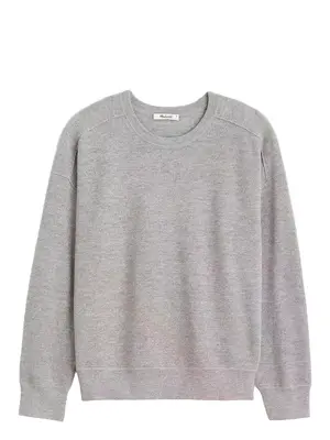 Madewell Merino Wool Crewneck Sweatshirt Grey Mouline