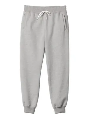 Miu Miu Cotton Fleece Pants With Leather Trim - Grey