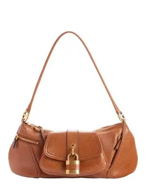 Chloé Chloé The 99 Leather Shoulder Bag Clay Brown 26m