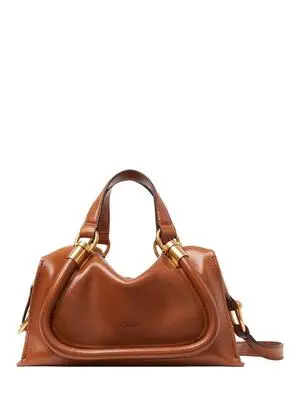 Chloé Paraty 24 Leather Shoulder Bag - Clay Brown