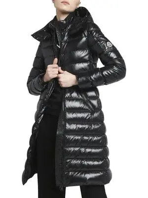 Moncler Moka Long Puffer Coat - Black
