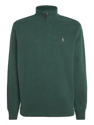 Ralph Lauren Cotton Quarter-zip Sweater - Green
