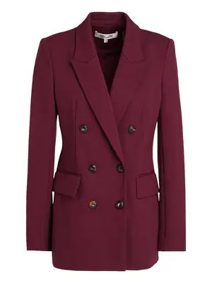 Diane Von Furstenberg Maira Double-breasted Jersey Blazer - Grape