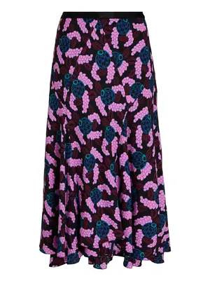 Diane Von Furstenberg Debra Floral-print Crepe Midi Skirt - Baby Pink