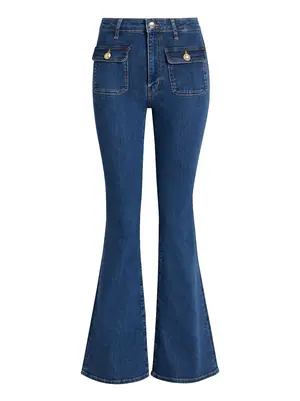 Derek Lam 10 Crosby High-rise Flared Jeans - Mid Denim