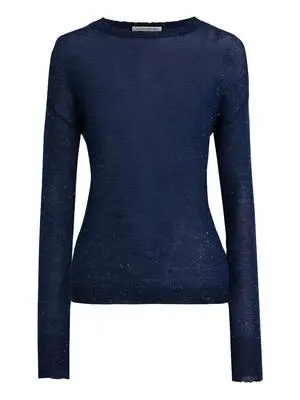Autumn Cashmere Metallic Knitted Sweater - Navy