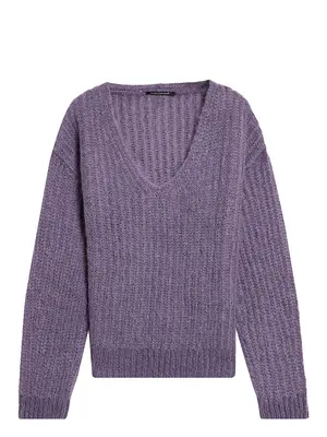 LUISA CERANO Luisa Cerano Brushed Ribbed Mohair-Blend Sweater