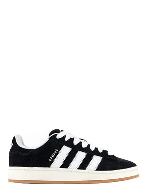 Adidas Campus Brand-stripe Suede Low-top Trainers - Black White