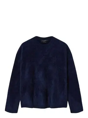ALLSAINTS Rebel Crew-neck Brushed-cashmere Jumper - Midnight Blue